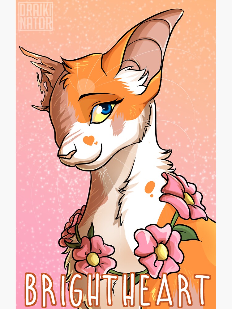 "Brightheart Portrait" Sticker for Sale by Draikinator | Redbubble