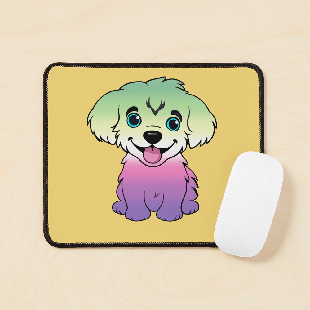 "Cute Genderfae Pride Flag Puppy, Subtle Genderdoe Kawaii Dog Design ...