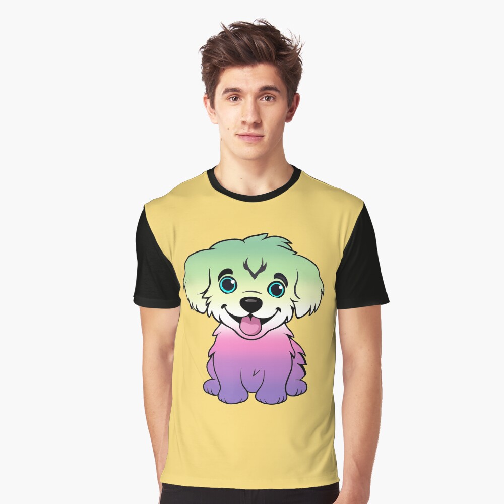 "Cute Genderfae Pride Flag Puppy, Subtle Genderdoe Kawaii Dog Design ...
