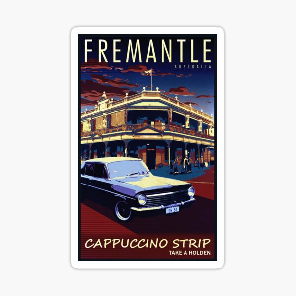 "EH Holden - FREMANTLE- Take A Holden - Retro design" Sticker for Sale ...