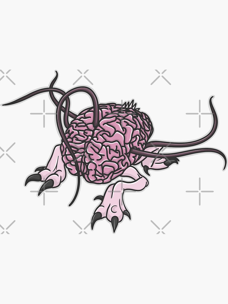 "Intellect Devourer Baldur’s Gate" Sticker for Sale by HelplessKupo ...