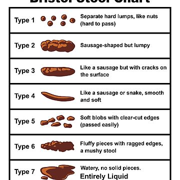 "Bristol Stool Chart" Sticker for Sale by lonaarts8 | Redbubble