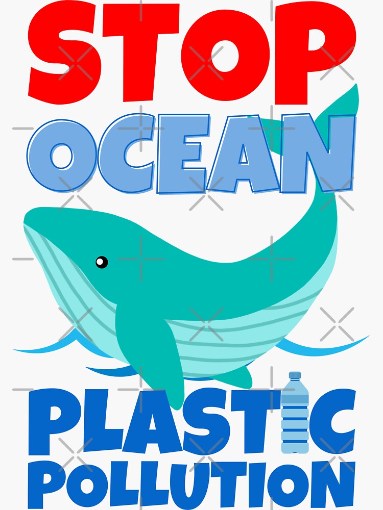 "Stop Ocean Plastic Pollution" Sticker for Sale by ricricswert | Redbubble