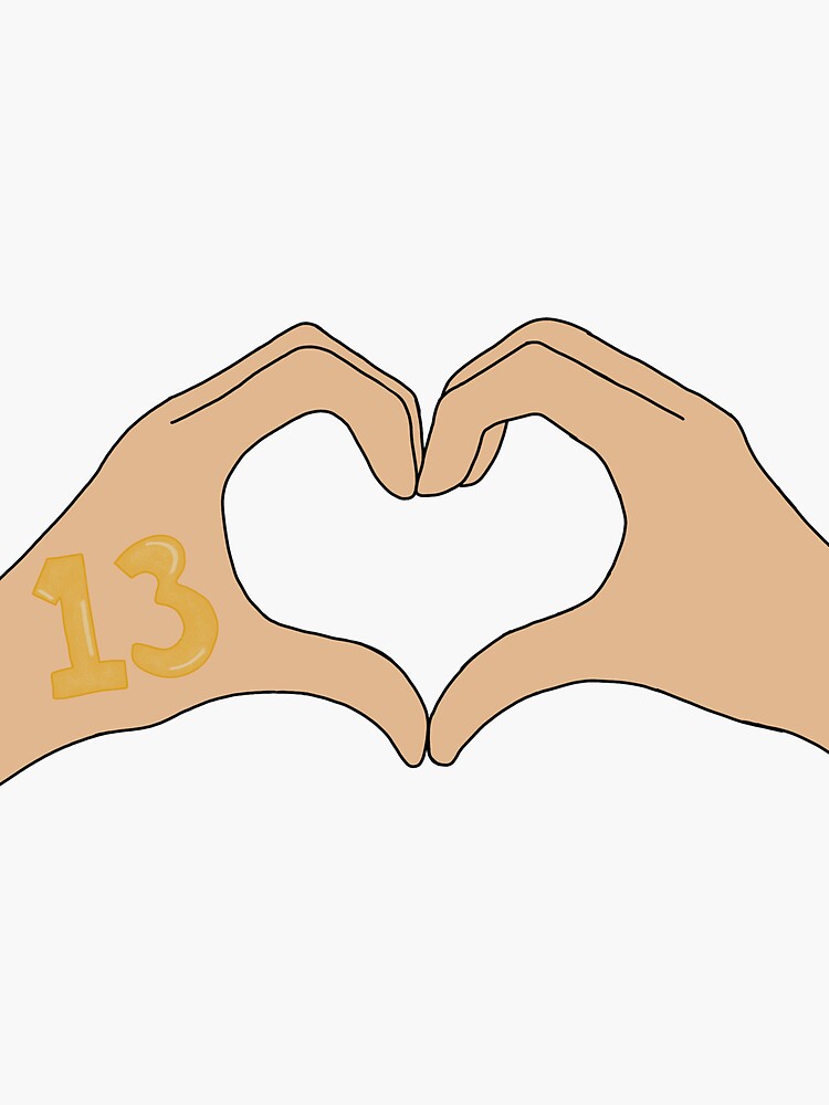 "Fearless Hand Heart" Sticker for Sale by 16th-Ave | Redbubble