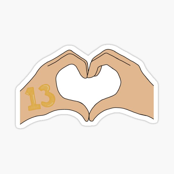 "Fearless Hand Heart" Sticker for Sale by 16th-Ave | Redbubble
