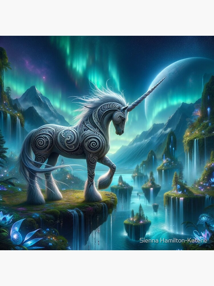 "Celestial Wanderer Above the Falls " Sticker for Sale by Sienna ...