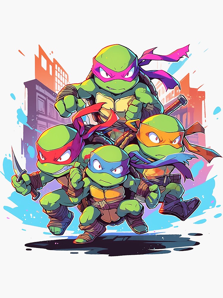 "chibi tmnt" Sticker for Sale by maniabx | Redbubble