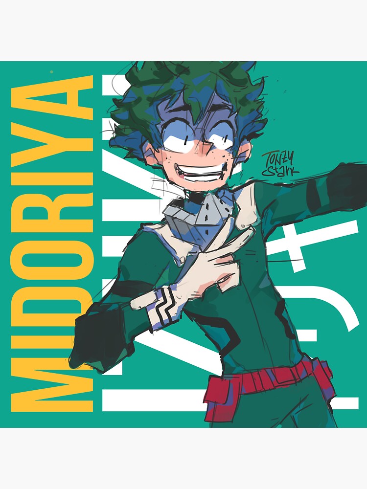 "Izuku Midoriya" Sticker for Sale by tonZusTarK | Redbubble