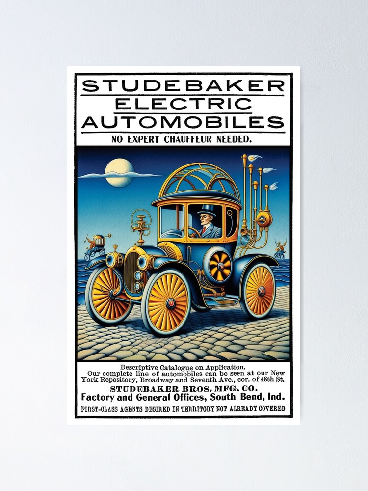 "Studebaker Electric Vehicles " Poster for Sale by Rich La Bonté ...