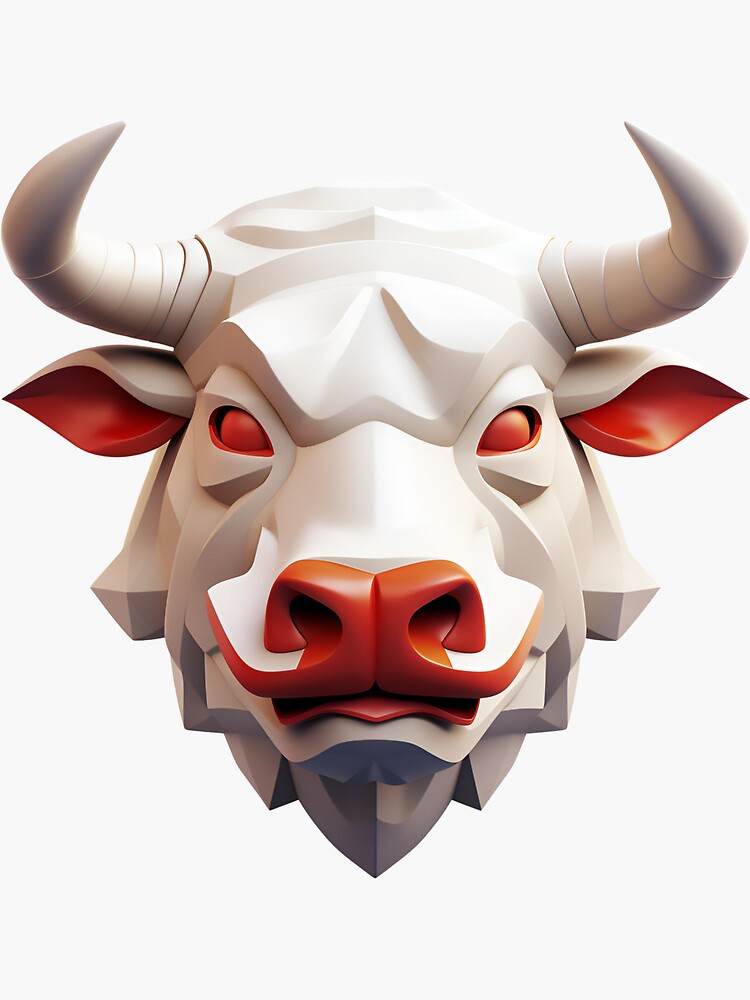 "3D Cartoon Bull, Logo, Sticker, Wall arts, Art Prints and More ...