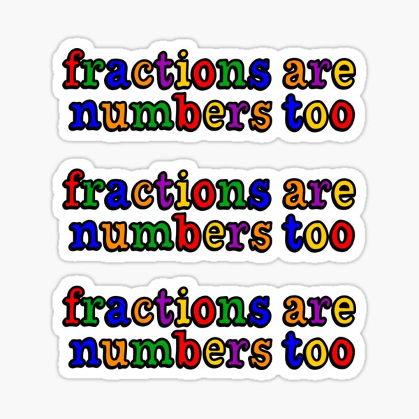 "Fractions collection" Sticker for Sale by AmanitaCrafts | Redbubble