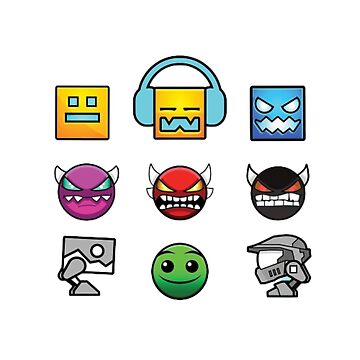 "Geometry Dash" Sticker for Sale by kerabat | Redbubble