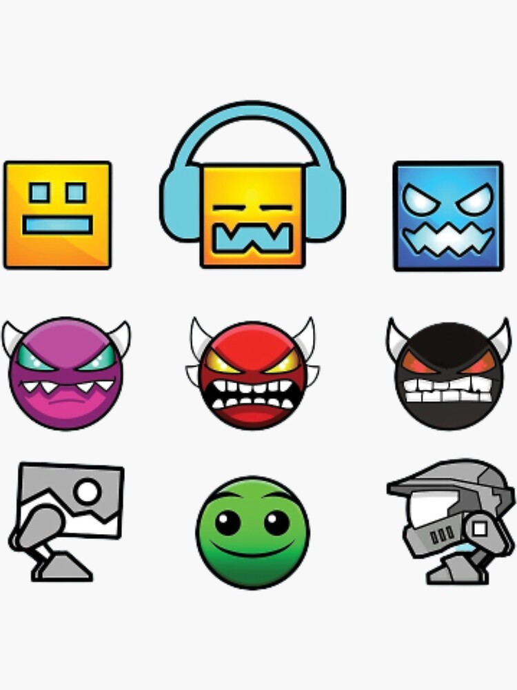 "Geometry Dash" Sticker for Sale by kerabat | Redbubble