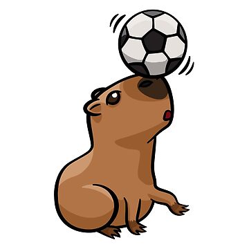 "Capybara Soccer Player" Sticker by PoluxDesign | Redbubble