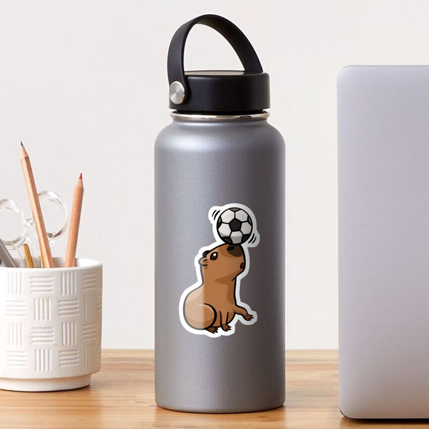 "Capybara Soccer Player" Sticker by PoluxDesign | Redbubble
