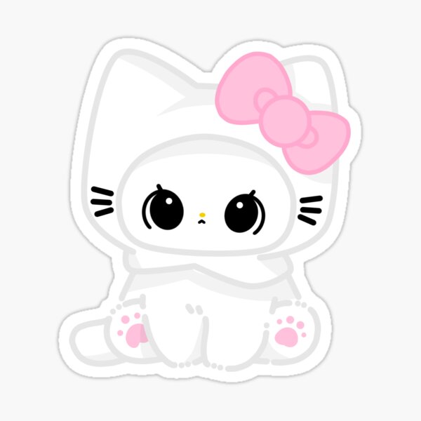 "Hello kitty cat" Sticker for Sale by Fairiegarden | Redbubble