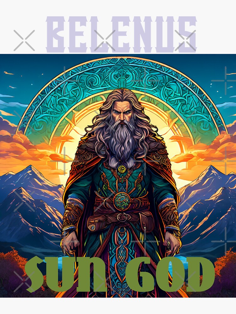 "Belenus Celtic Sun God" Sticker for Sale by Lemonsandall | Redbubble