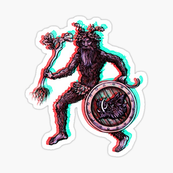 "Heraldry: The Wild Man (old 3D)" Sticker for Sale by FreyStrandDraws ...