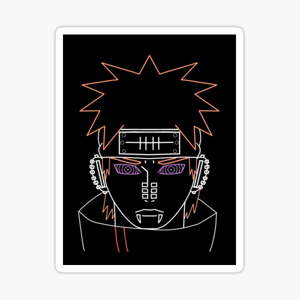 "Naruto - Pain Arte Neon" Sticker for Sale by Vihdesign | Redbubble