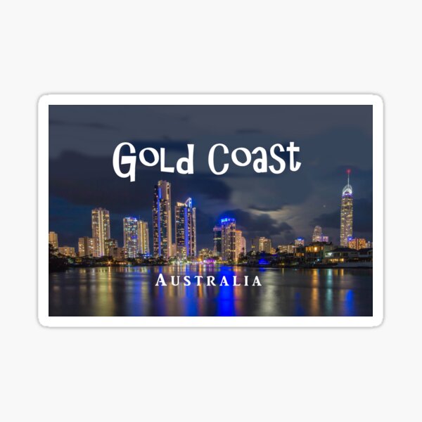"Gold Coast, Queensland, Australia – Skyline - Seaside Resort" Sticker ...