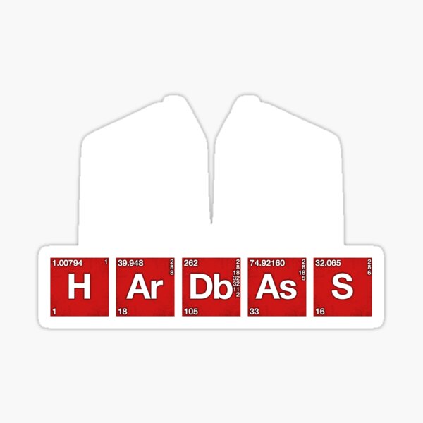 "Hardbass Hardstyle periodic table of elements PSE" Sticker for Sale by ...