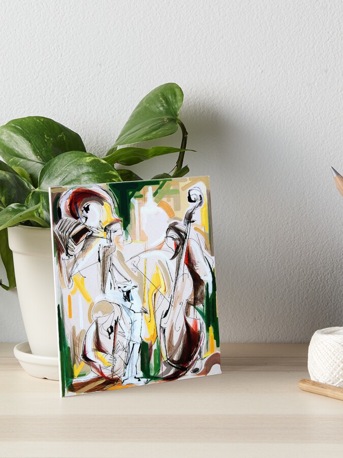 Prints Digital Prints Expressive Musicians Playing Cello Flute ...