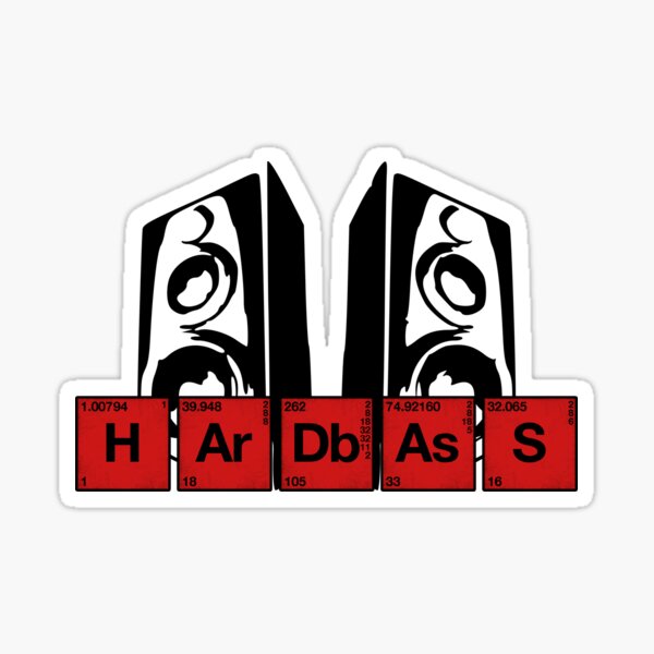"Hardbass Hardstyle periodic table of elements PSE" Sticker for Sale by ...