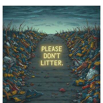 "PLEASE DON'T LITTER - SIGN EARTH DAY RECYCLE " Sticker for Sale by ...