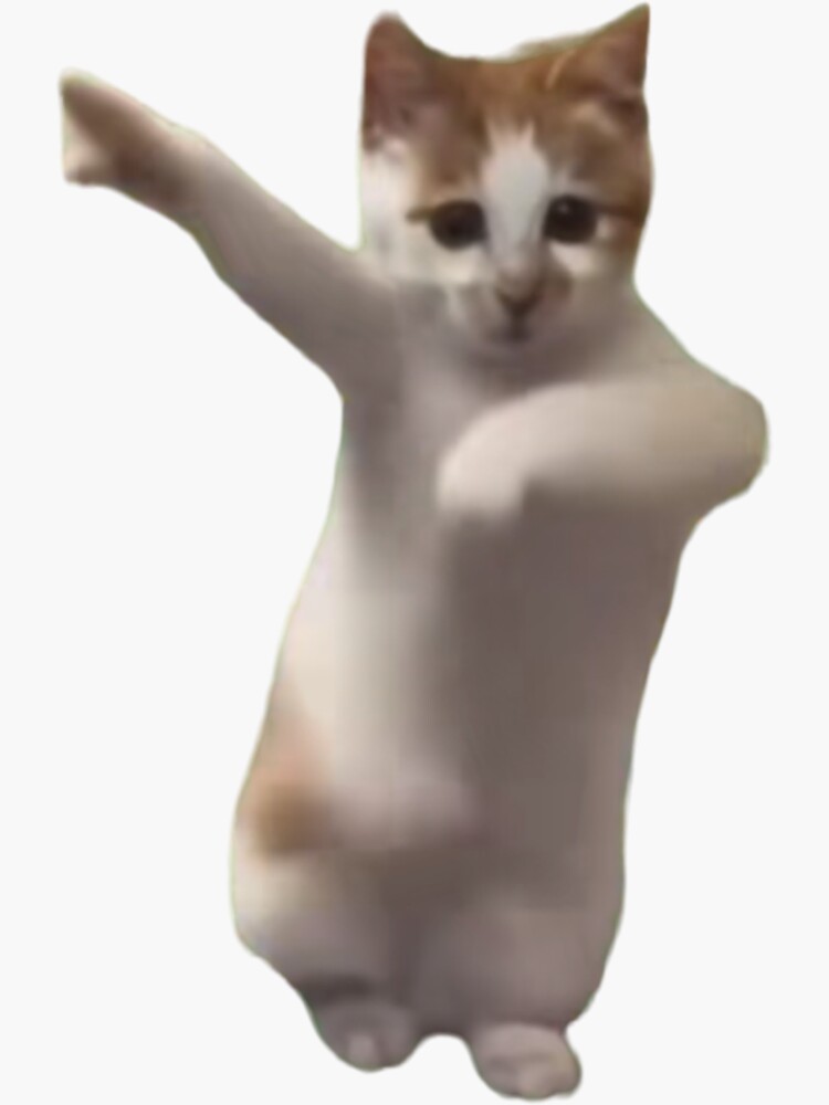 Dancing Cat Reaction Meme Sticker For Sale By Misscouchpotato Redbubble