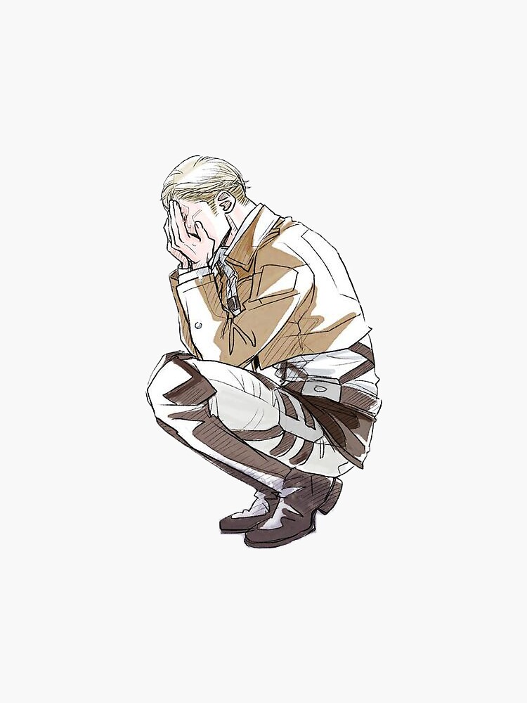 "erwin sad" Sticker for Sale by MarciaGfxt | Redbubble