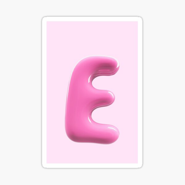 "'E' bubble letter design" Sticker for Sale by emmahammond06 | Redbubble