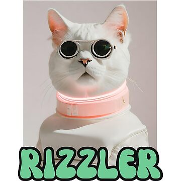 "The Rizzler Cat with Sunglasses - Funny Rizz - Rizz meme " Poster for ...