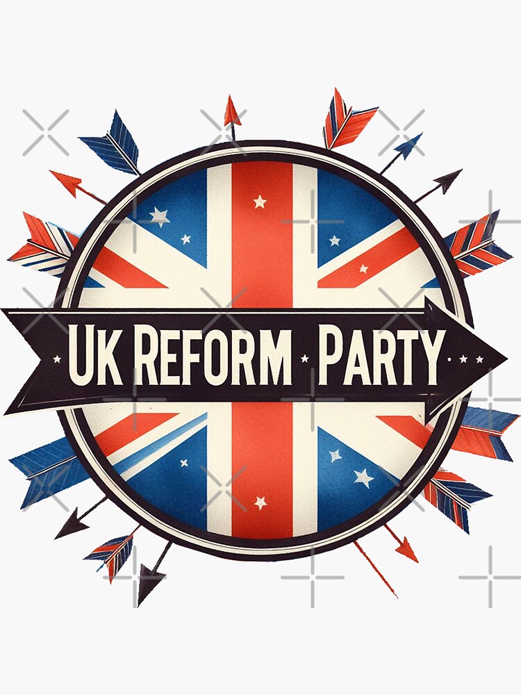 "Uk Reform Party" Sticker for Sale by vectcd | Redbubble