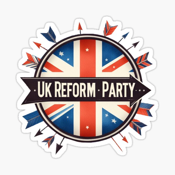 "Uk Reform Party" Sticker for Sale by vectcd | Redbubble