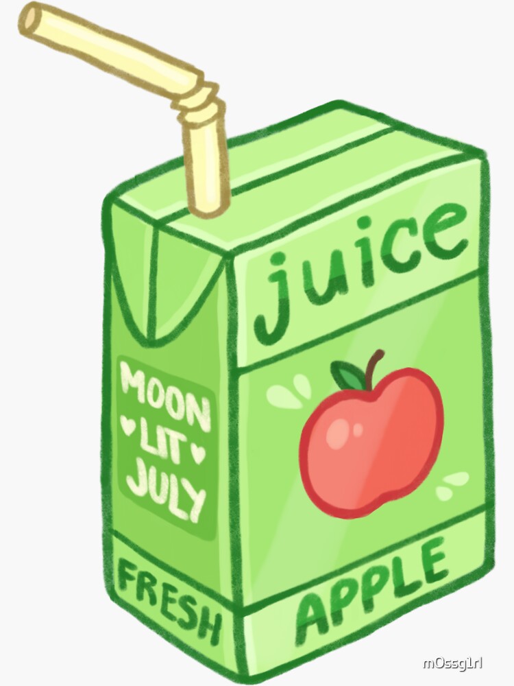 "apple juice box doodle" Sticker for Sale by m0ssg1rl | Redbubble