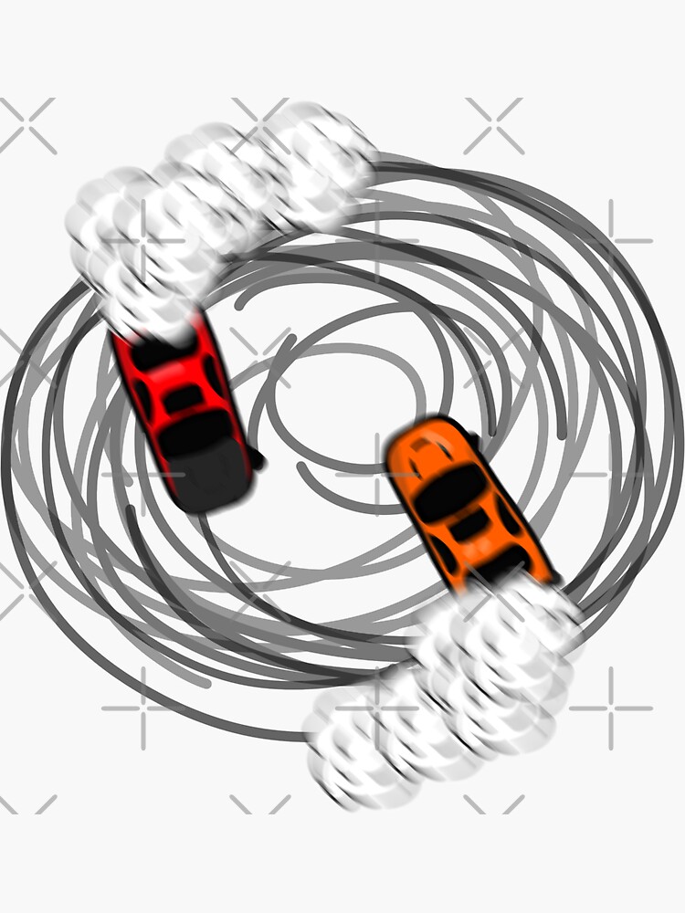 "Car Burnout Donut" Sticker for Sale by Piotr Loraj | Redbubble