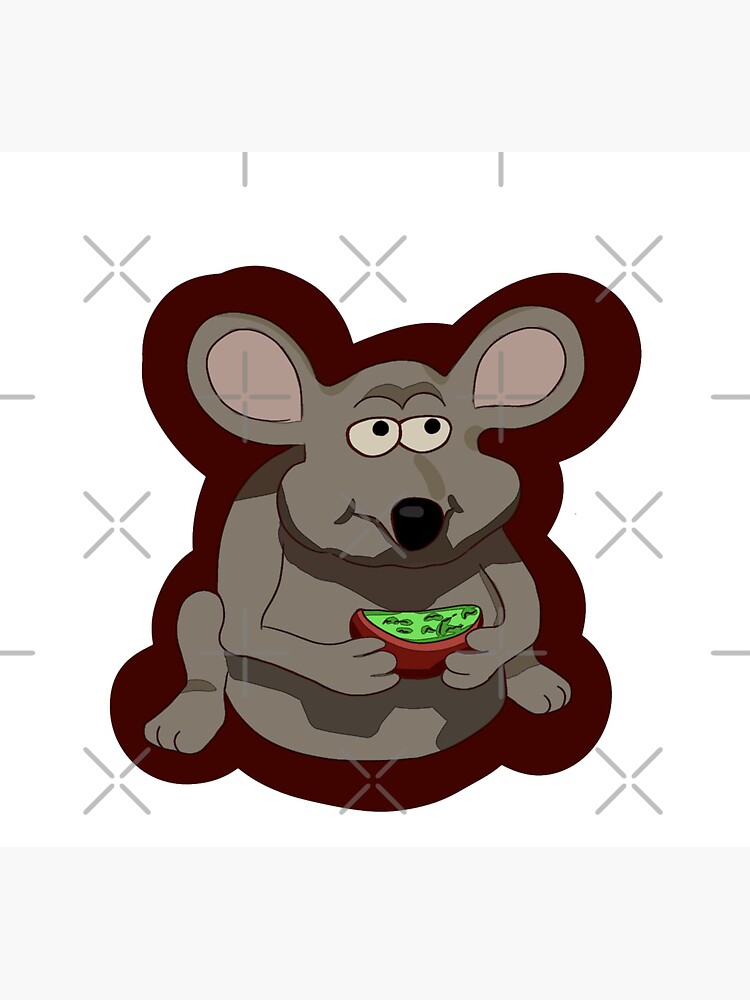 "Sad Rat Eating Funny Meme" Sticker for Sale by Maviartig | Redbubble