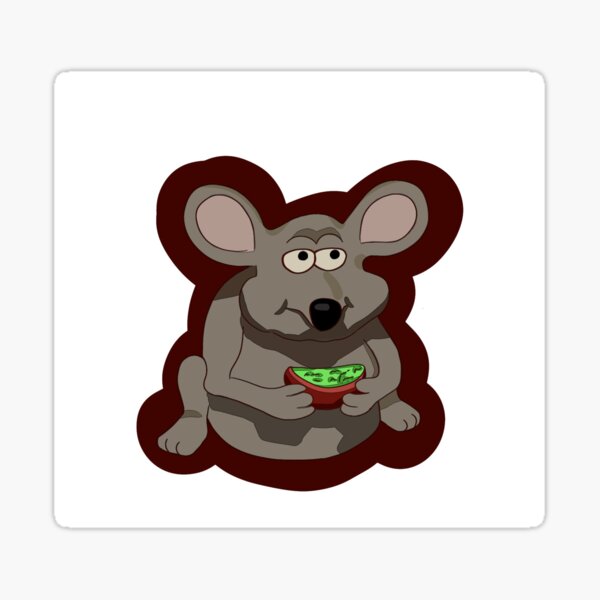 "Sad Rat Eating Funny Meme" Sticker for Sale by Maviartig | Redbubble