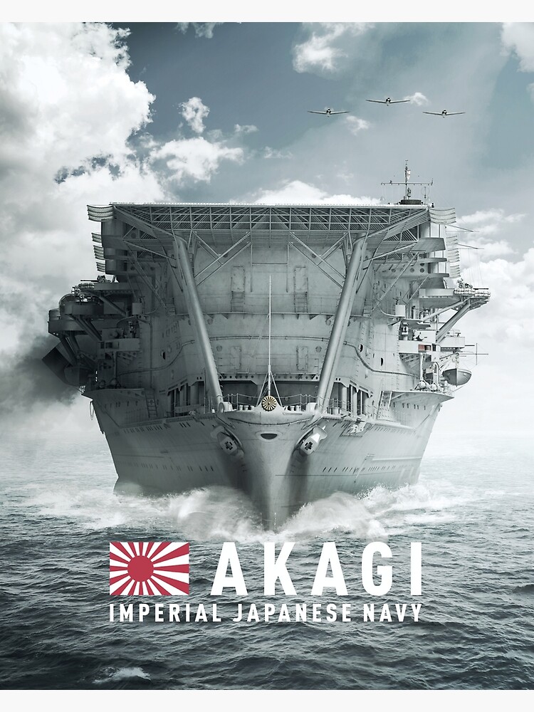 "Japanese aircraft carrier Akagi - IJN " Poster for Sale by Stefan ...
