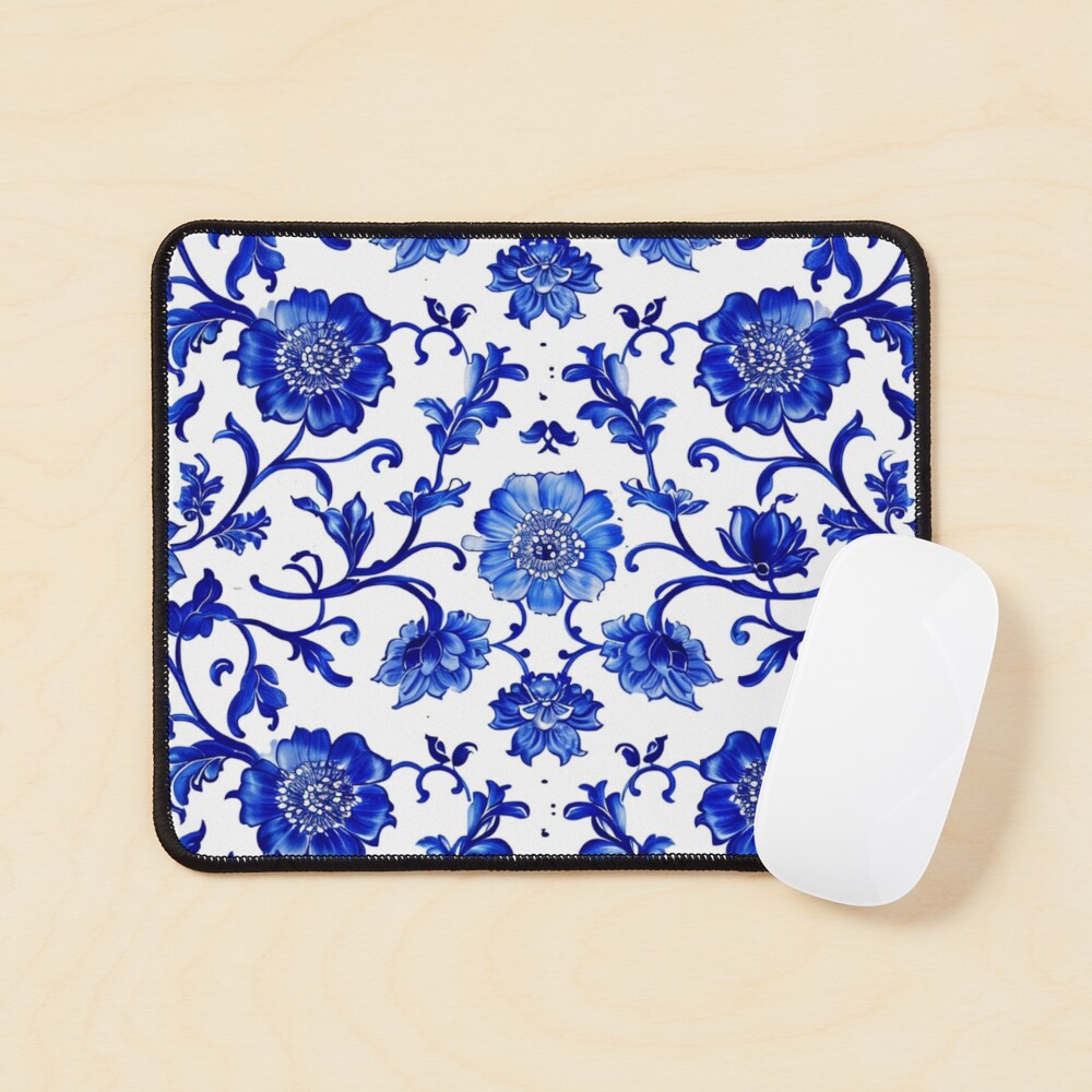 "Royal Delft Blue Flower Pattern" Sticker for Sale by GrinGalore ...