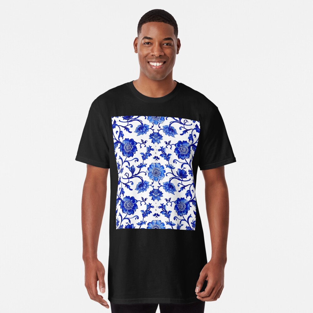 "Royal Delft Blue Flower Pattern" Sticker for Sale by GrinGalore ...