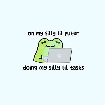 "Silly Computer Frog" Sticker for Sale by hunnyxhime | Redbubble