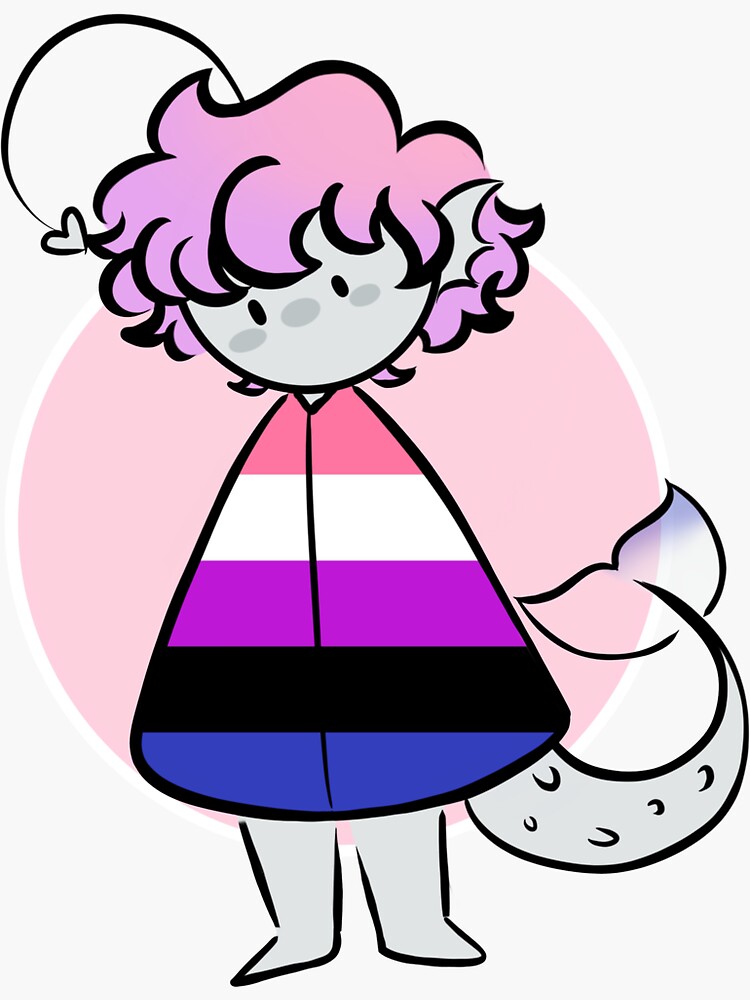 "Genderfluid " Sticker for Sale by Rainb0w-S0da | Redbubble