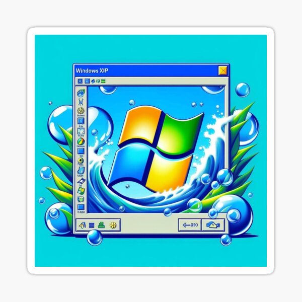 "Frutiger Aero Windows Classic Pop-up Window Retro Vintage" Sticker for ...