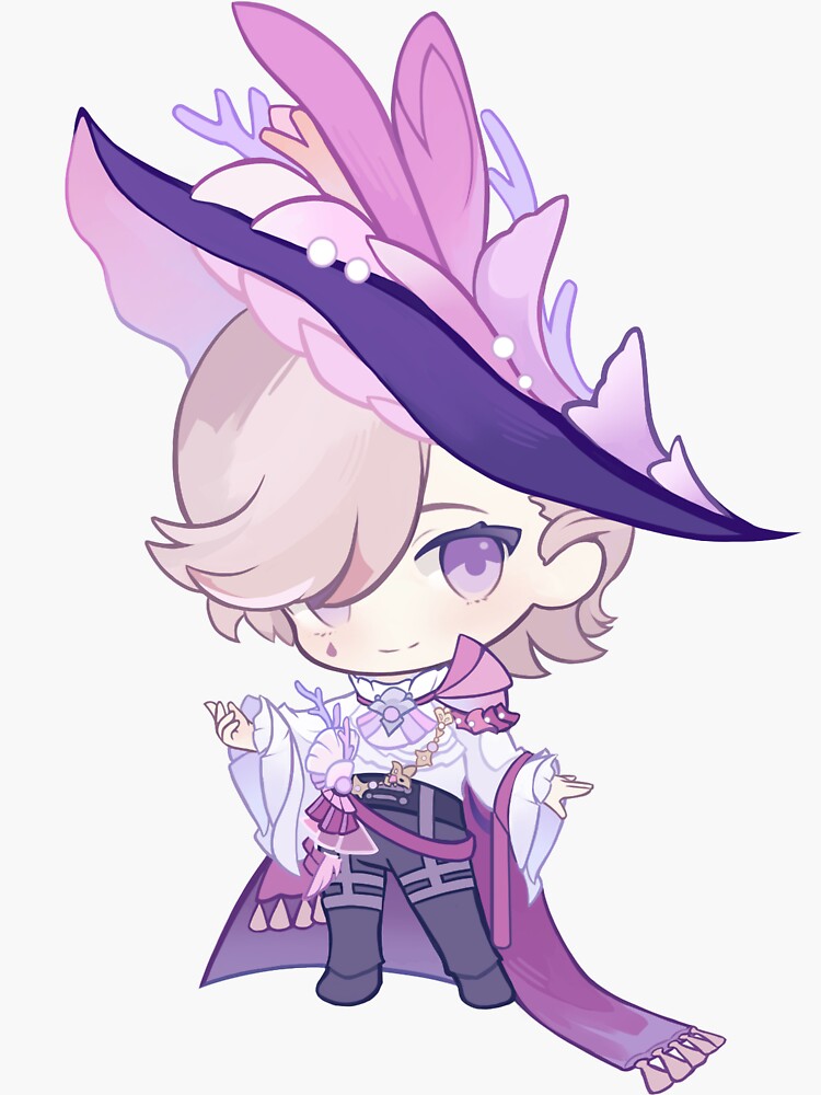 "Lyney Chibi Genshin Impact " Sticker for Sale by Miitaart | Redbubble