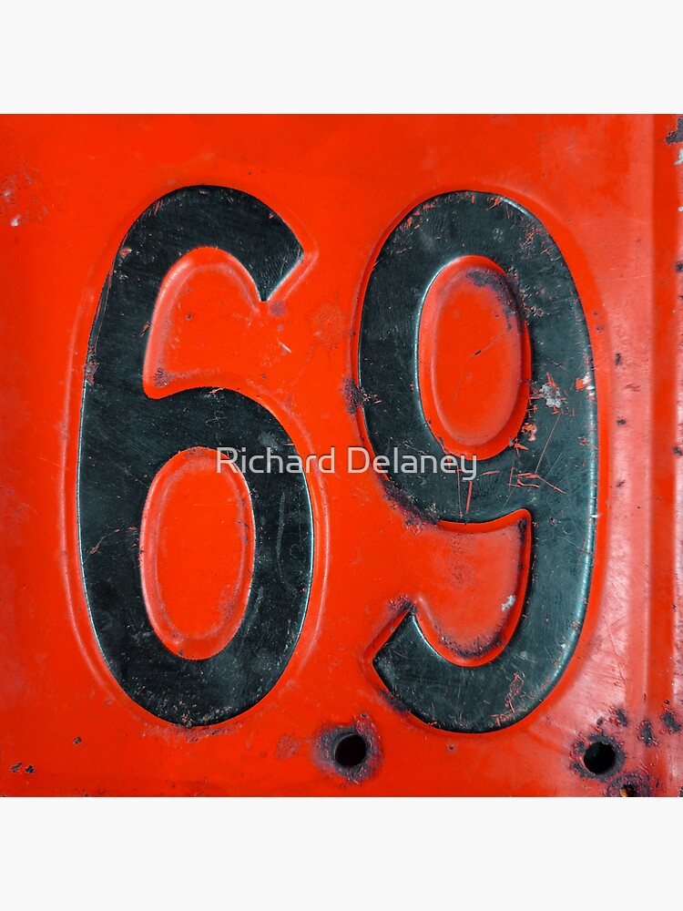 "69 from a 1940's license plate." Sticker for Sale by Richard Delaney | Redbubble
