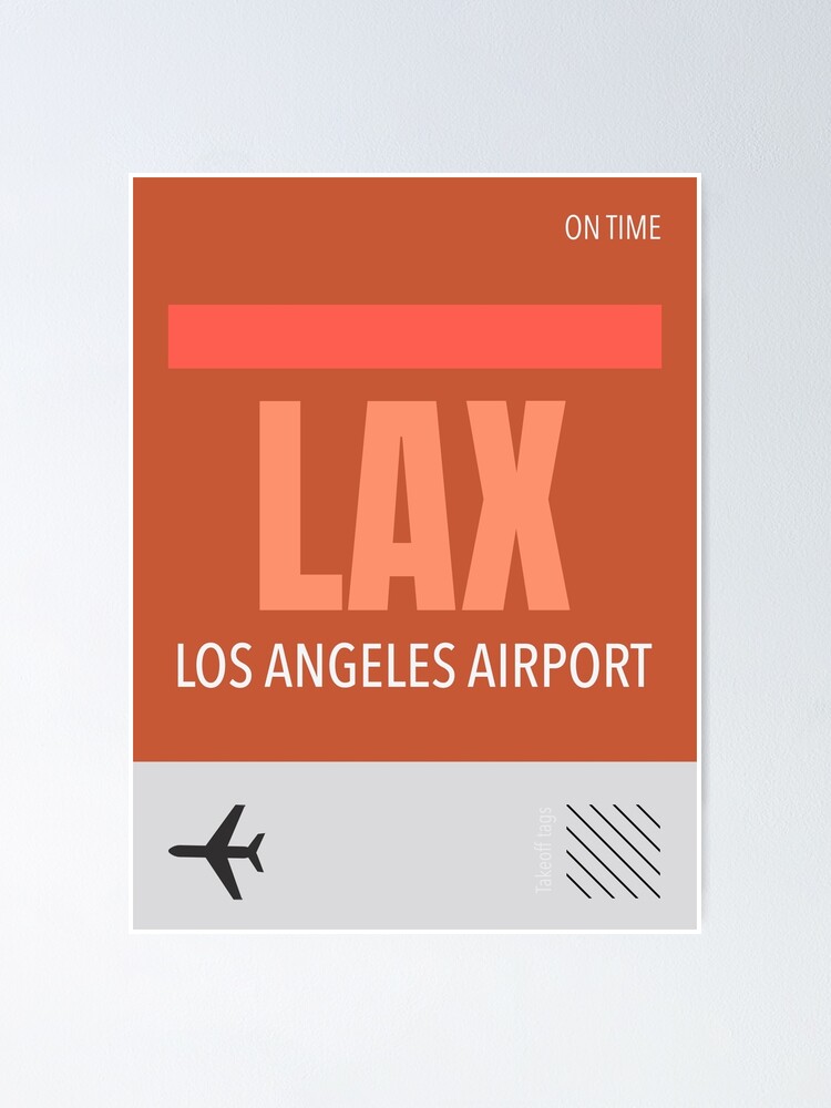 "LAX Los Angeles Hollywood" Poster for Sale by Aviators | Redbubble