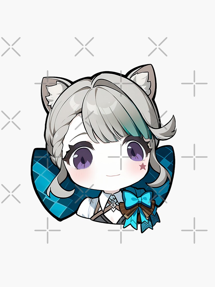 "Lynette Wide Face Meme | Genshin Impact" Sticker for Sale by Shixbt ...