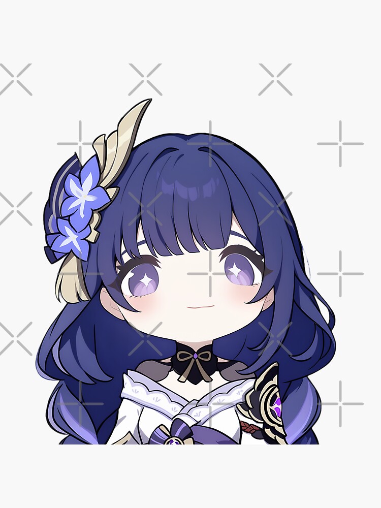 "Raiden Shogun Wide Face Meme | Genshin Impact" Sticker for Sale by ...