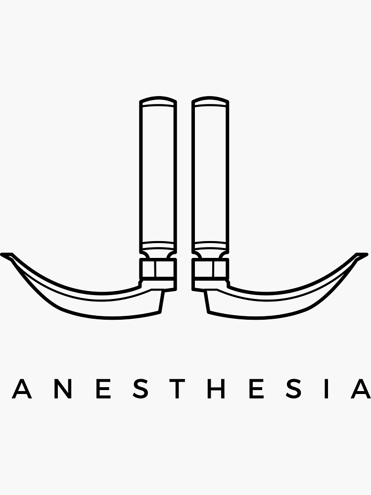 "Anesthesia - Symbol of a laryngoscope" Sticker by MedicalArt | Redbubble